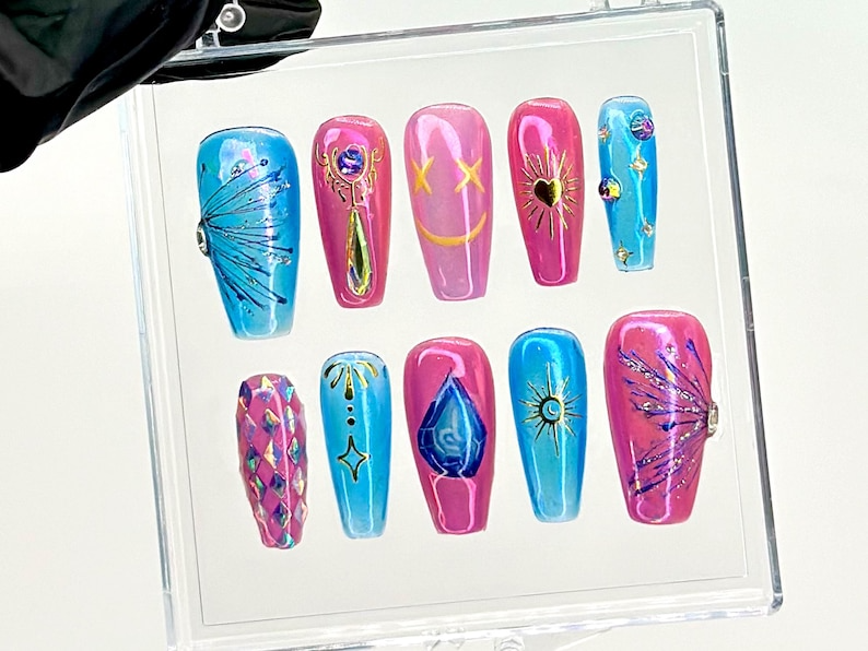 League of Legends Jinx Fake Nails | LoL Jinx Nail Art | Jinx-Themed Pr – DoryNail